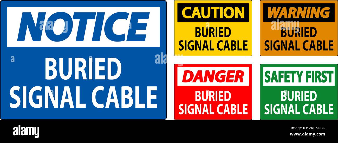 Buried signal cable sign hi-res stock photography and images - Alamy