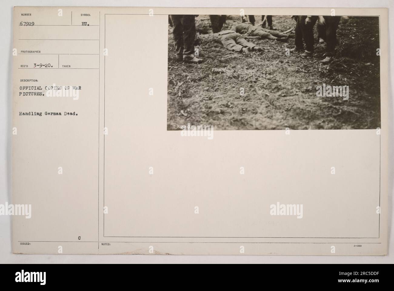 Soldiers are seen in this photograph handling German dead bodies during ...