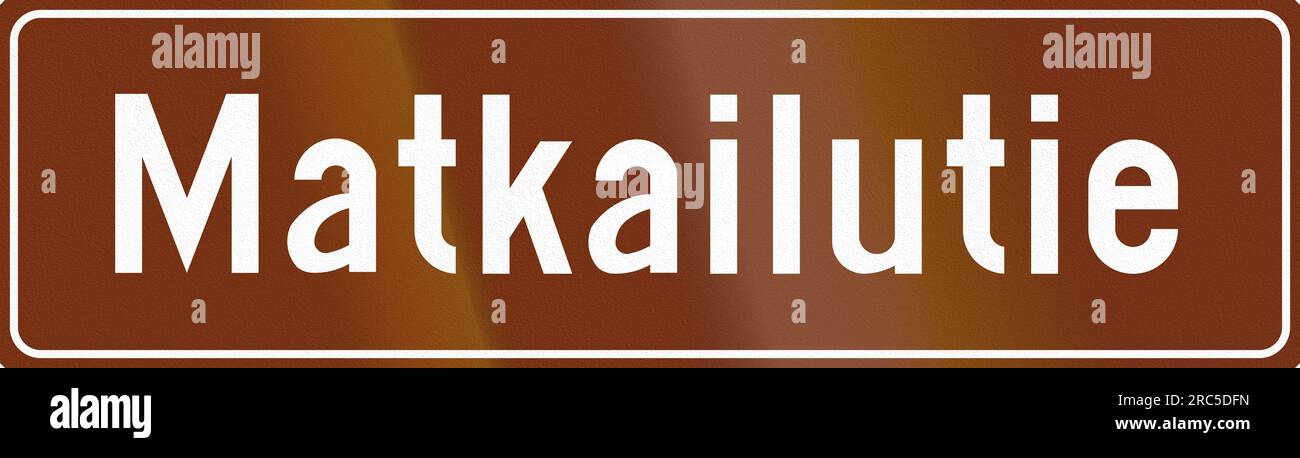 Finnish road sign no. 771 a. Tourist route Stock Photo - Alamy