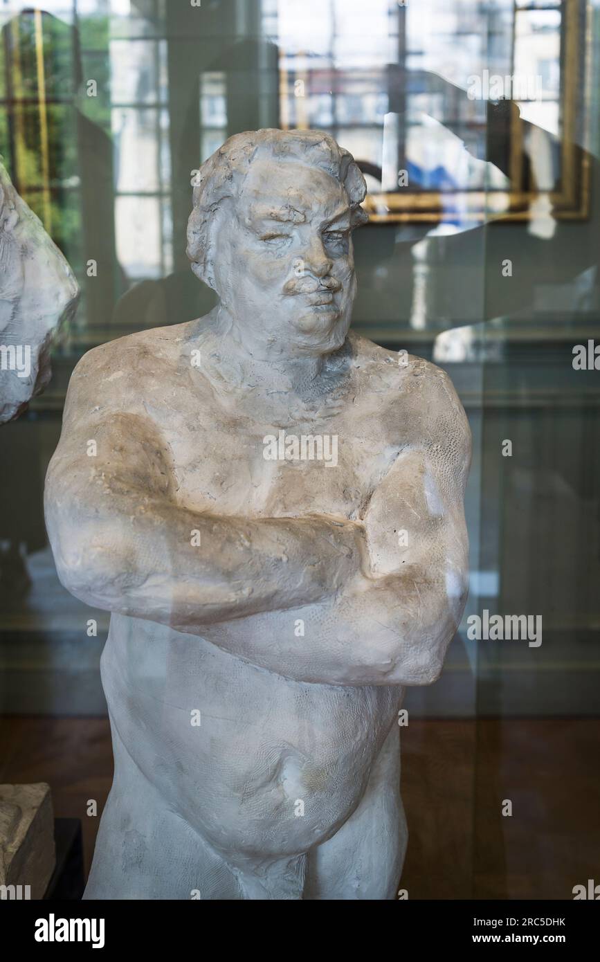 Plaster cast study for Balzac sculpture, Rodin Museum, Paris, France ...