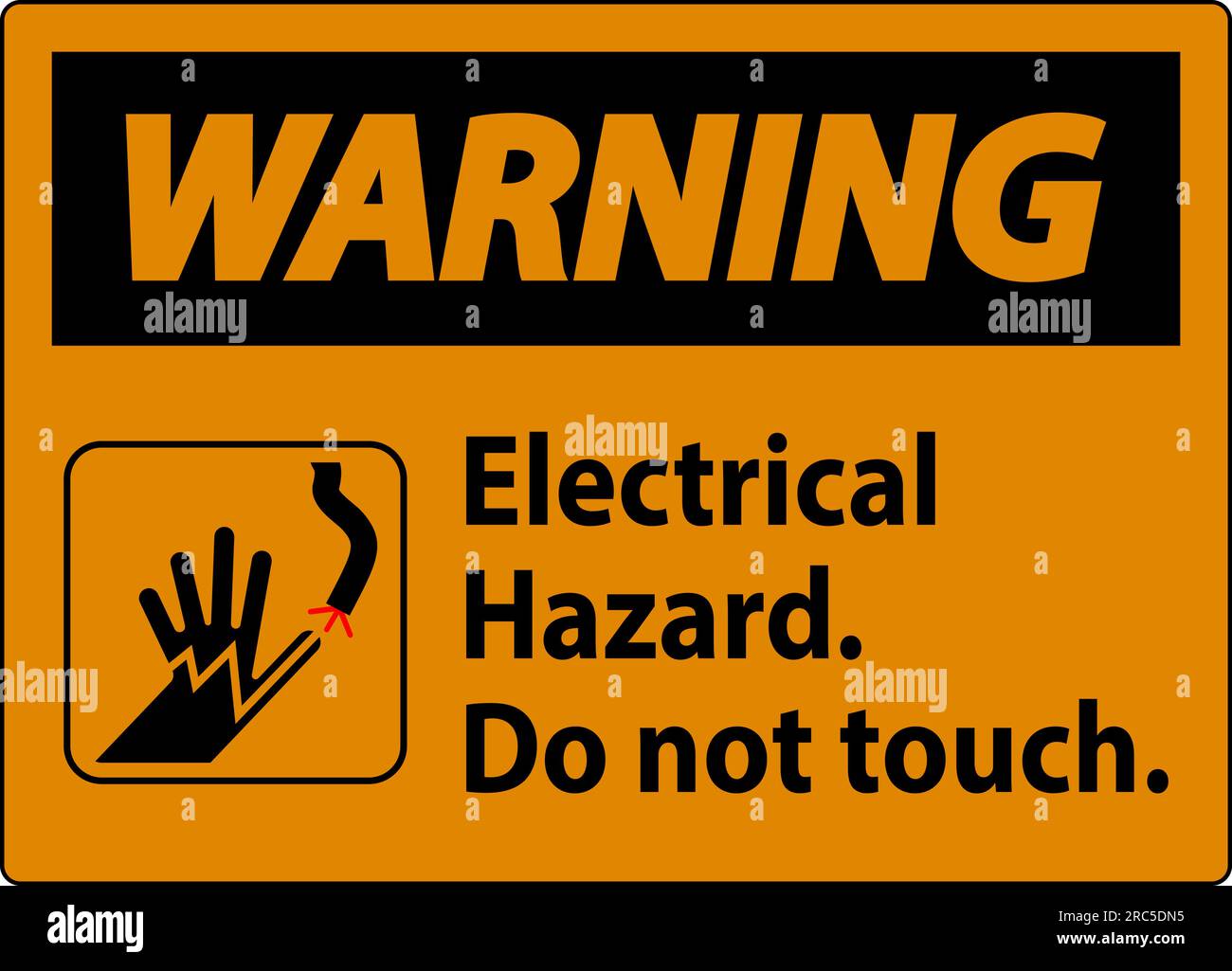 Warning Sign Electrical Hazard. Do Not Touch Stock Vector Image & Art ...