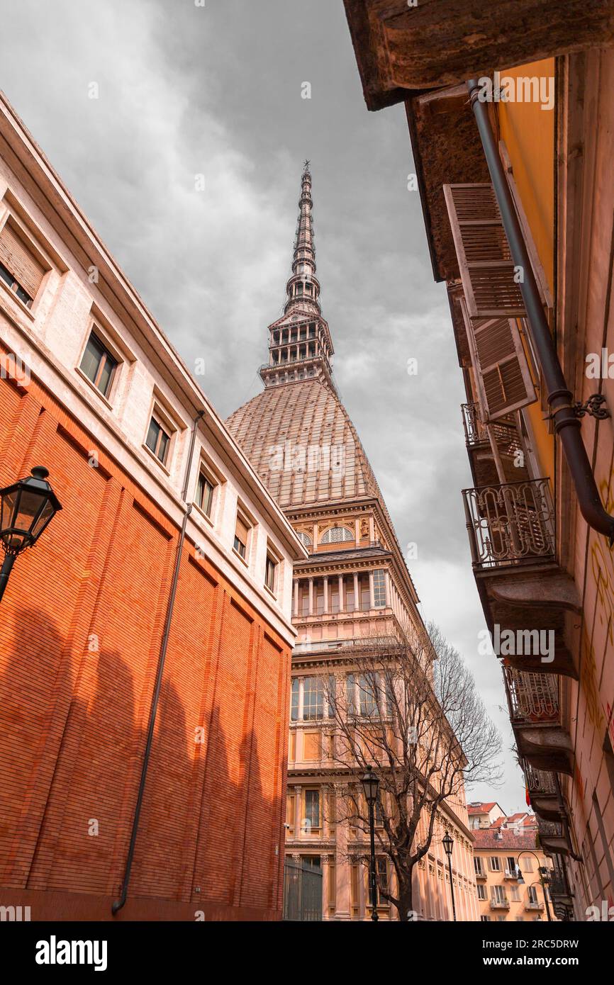 Turin, Italy - March 27, 2022: The Mole Antonelliana, a major landmark ...