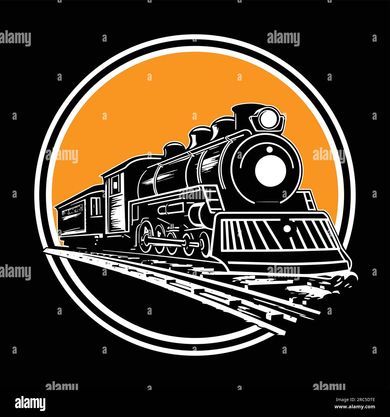 Old steam locomotive Stock Vector Image & Art - Alamy