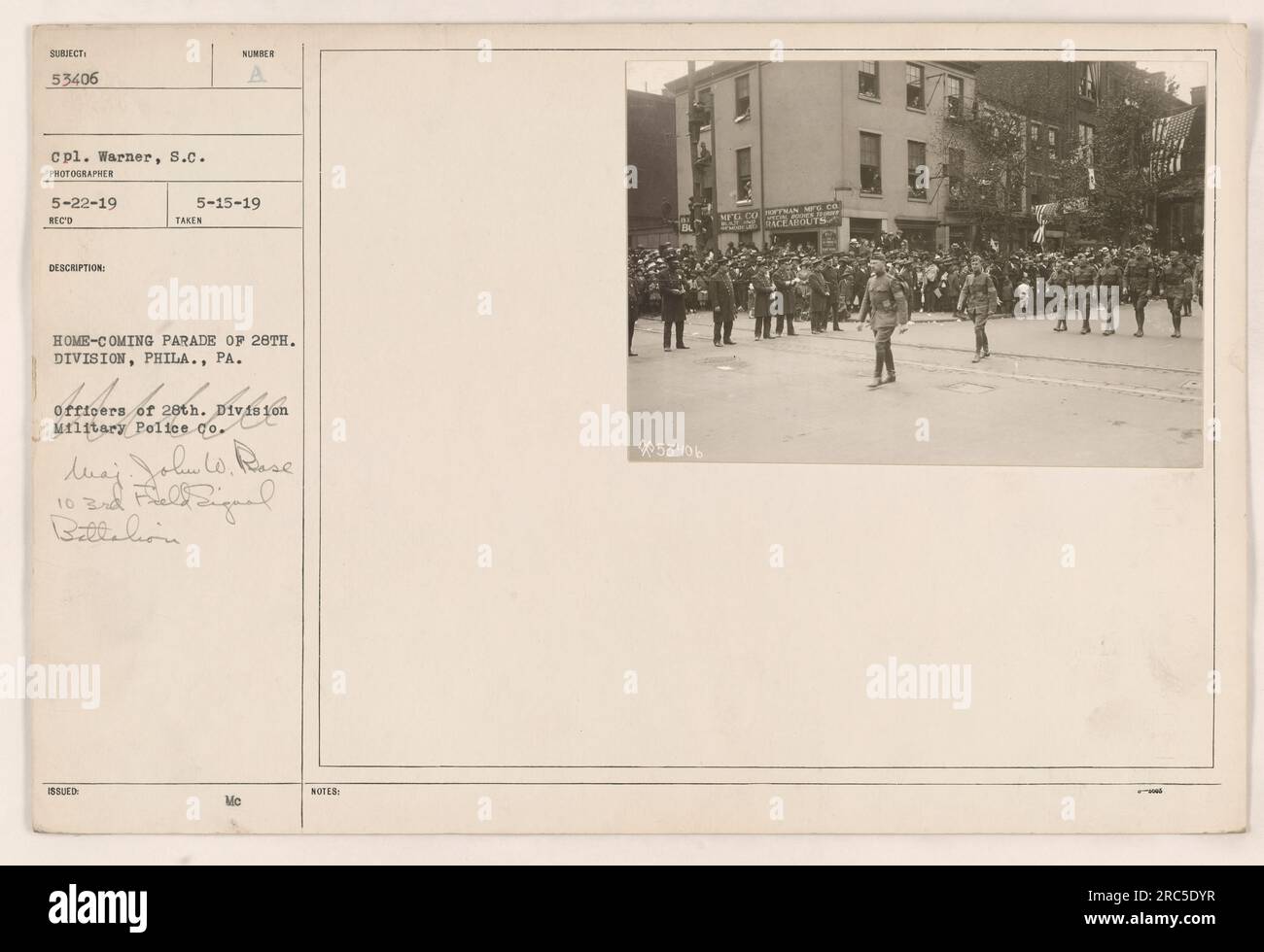 Soldiers of the 28th Division march in a home-coming parade in ...