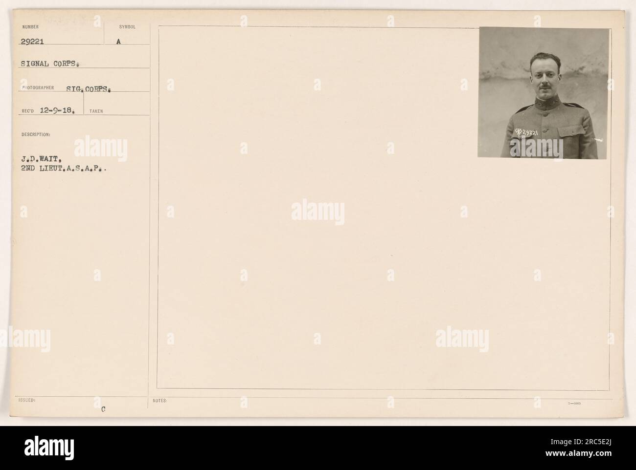 This image, numbered 29221, was taken by a photographer from the Signal ...