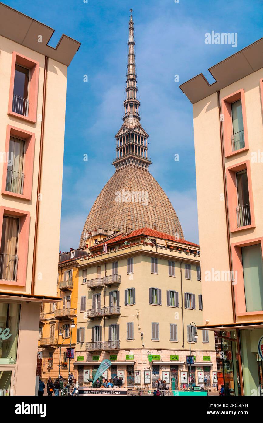 Turin, Italy - March 27, 2022: The Mole Antonelliana, a major landmark ...