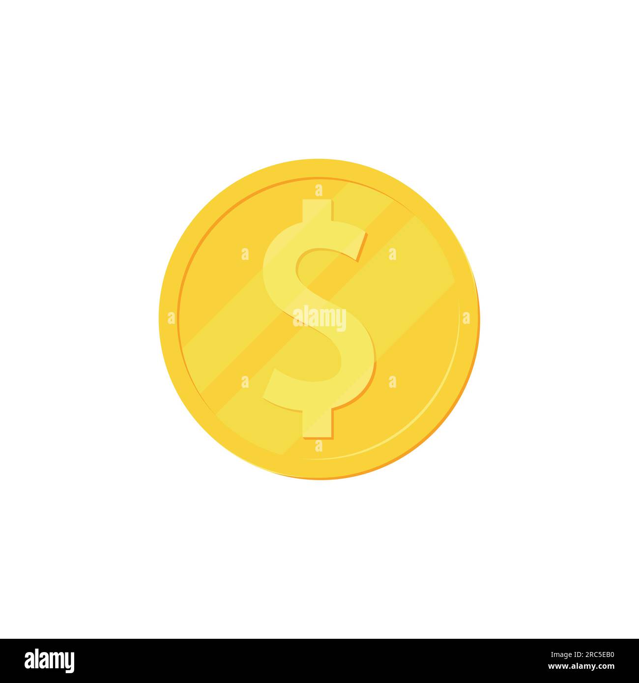 Gold coin with dollar sign isolated. Realistic 3d coin. Money penny as ...