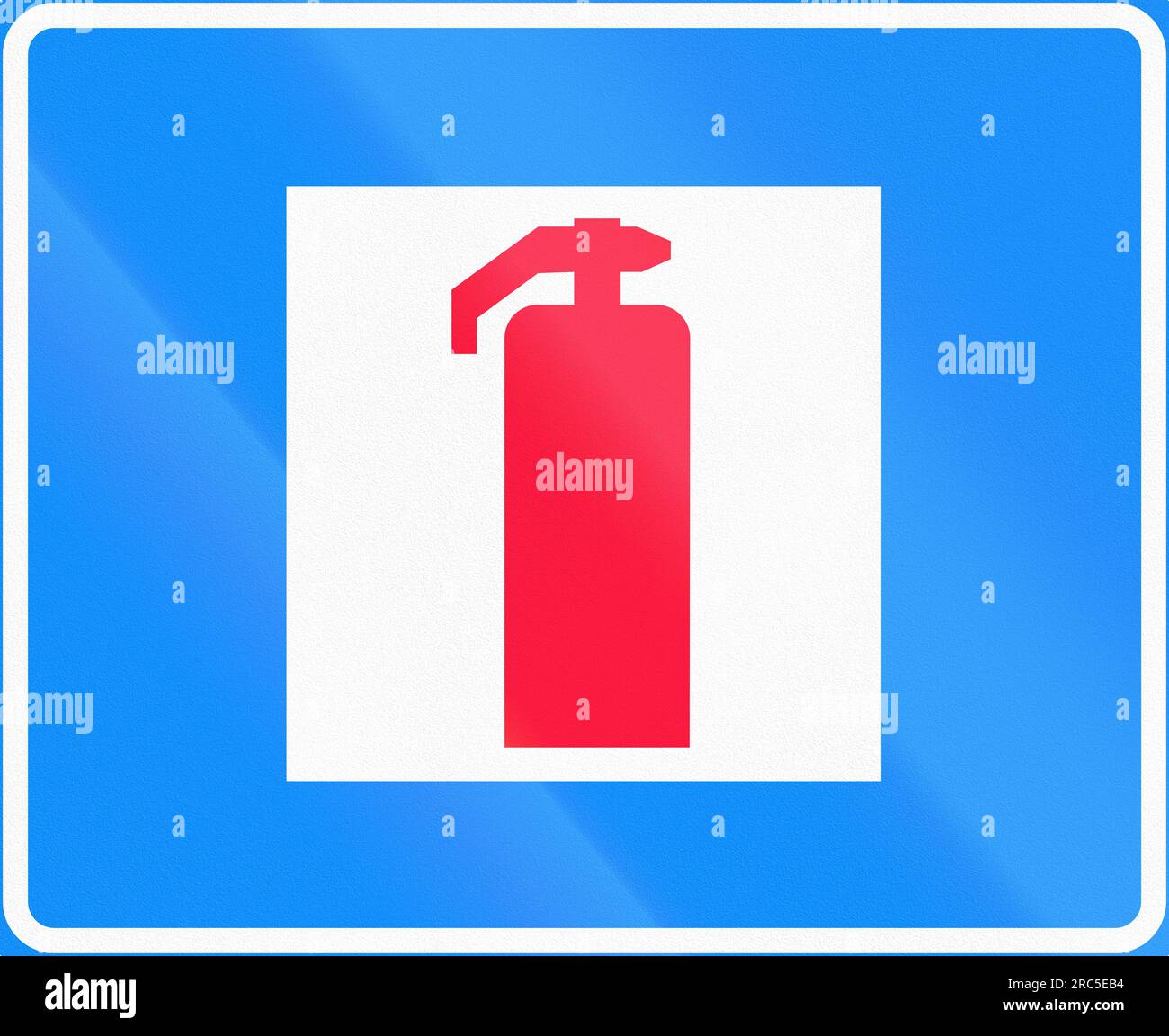 Finnish road sign no. 792. Extinguisher Stock Photo - Alamy