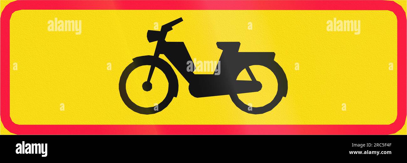 Additional traffic sign in Finland - Mopeds Only Stock Photo - Alamy