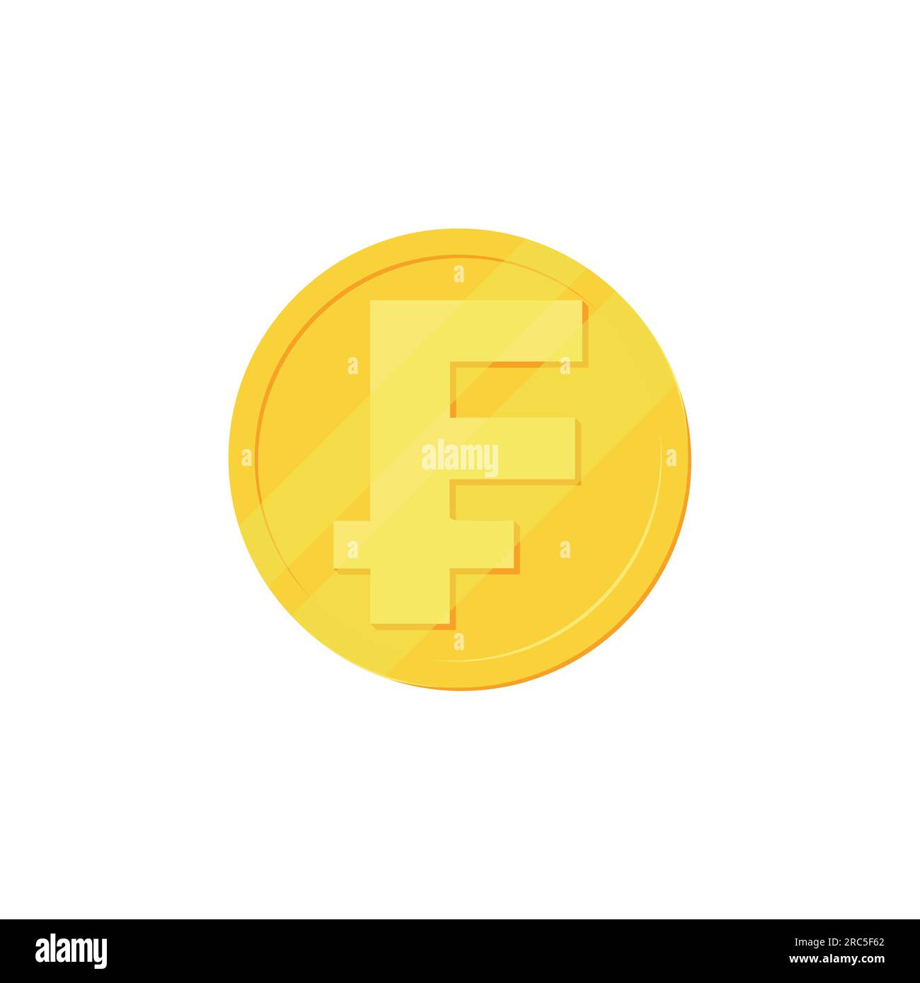 Franc Gold Coins. French Money symbol. French Currency Sign. Flat 3D ...