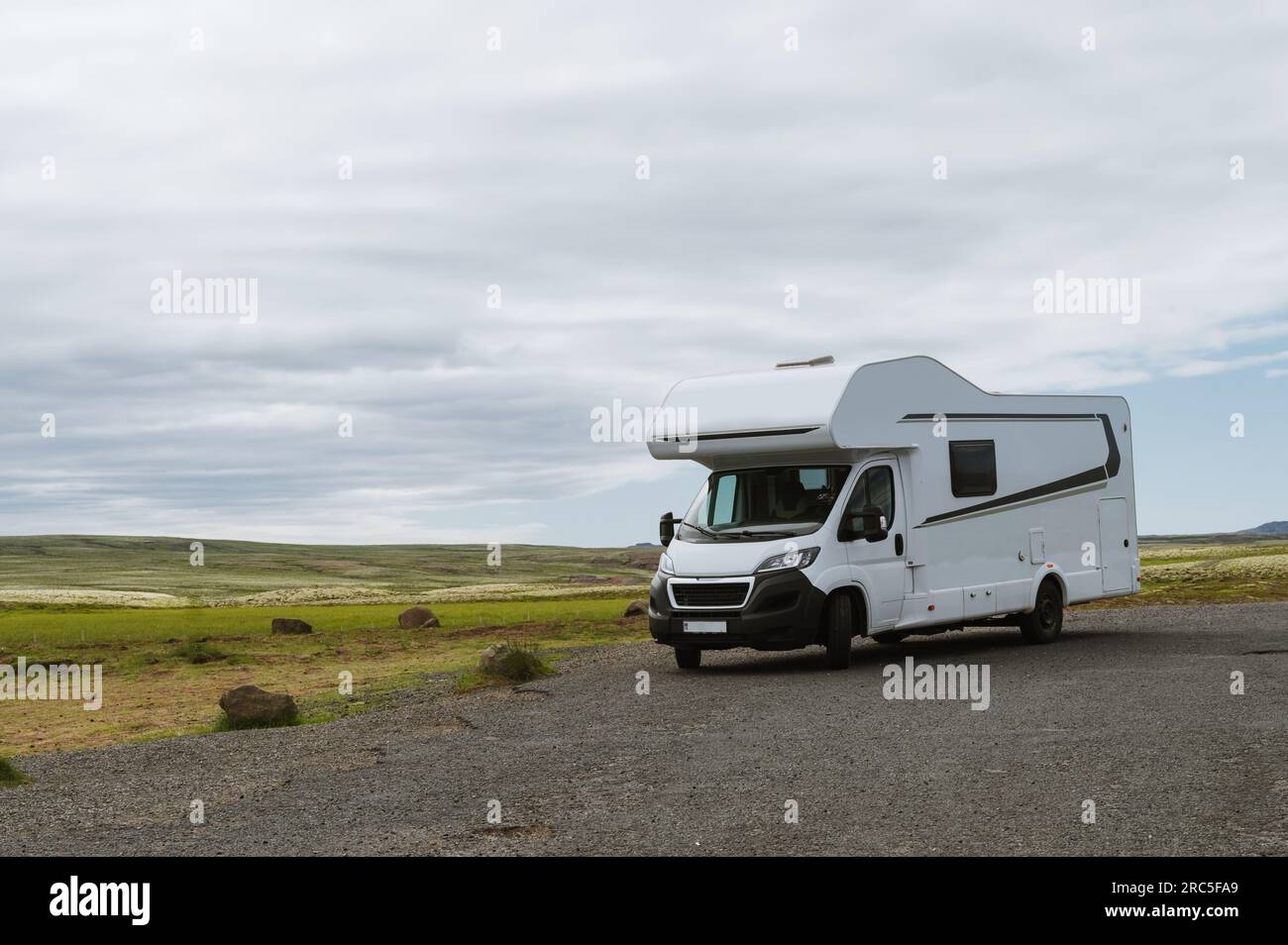 Beautiful nature in Iceland. Scenic Icelandic landscape at cloudy day ...
