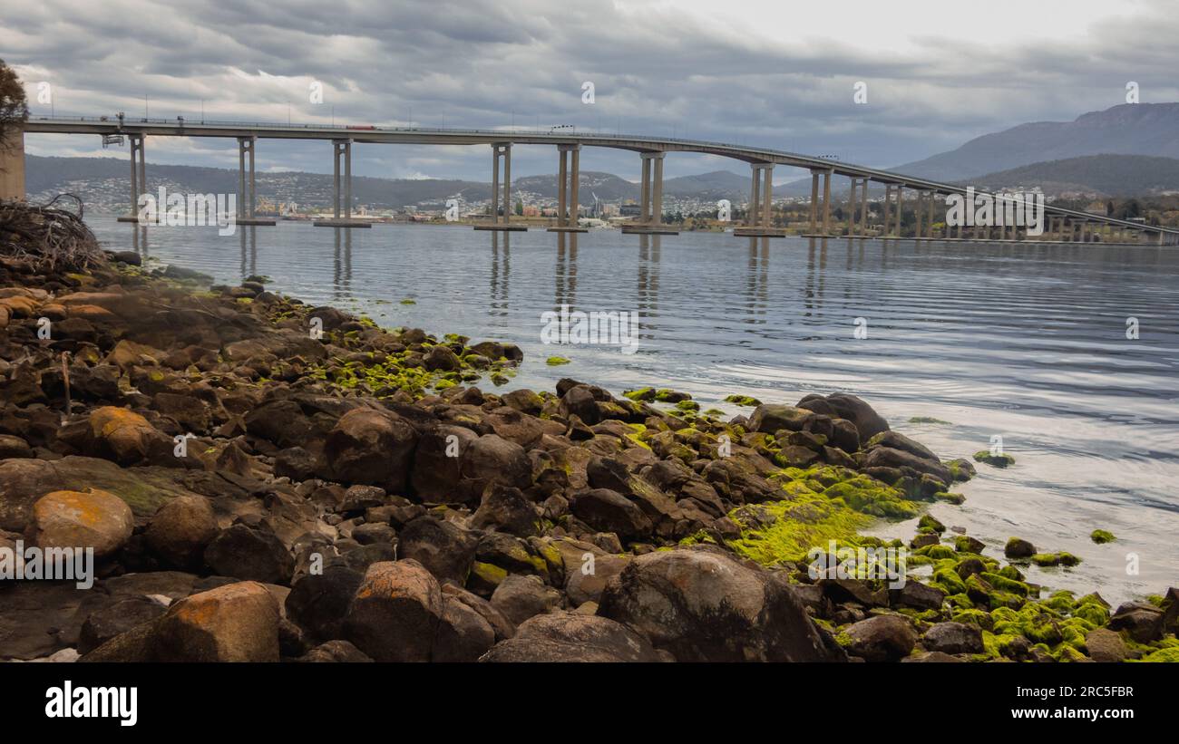 Tasman Bridge and River Derwent | Hobart, Tasmania, Australia Stock ...