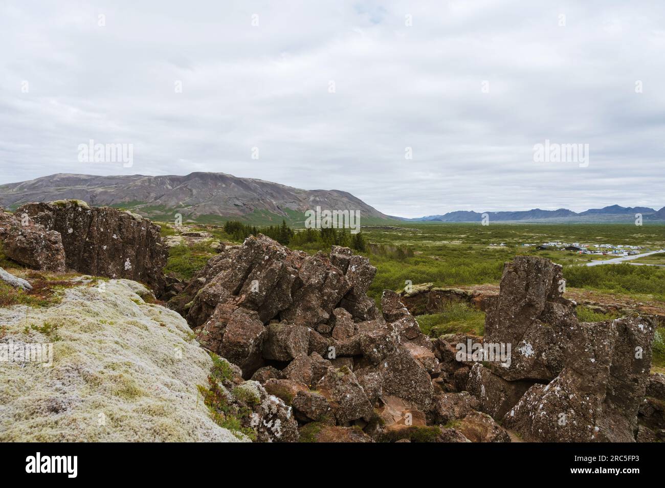 Beautiful nature in Iceland. Scenic Icelandic landscape at cloudy day ...