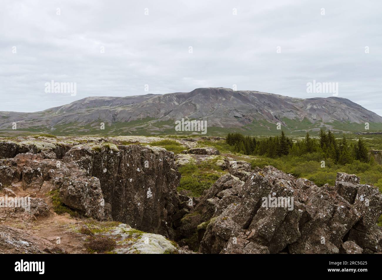 Beautiful nature in Iceland. Scenic Icelandic landscape at cloudy day ...