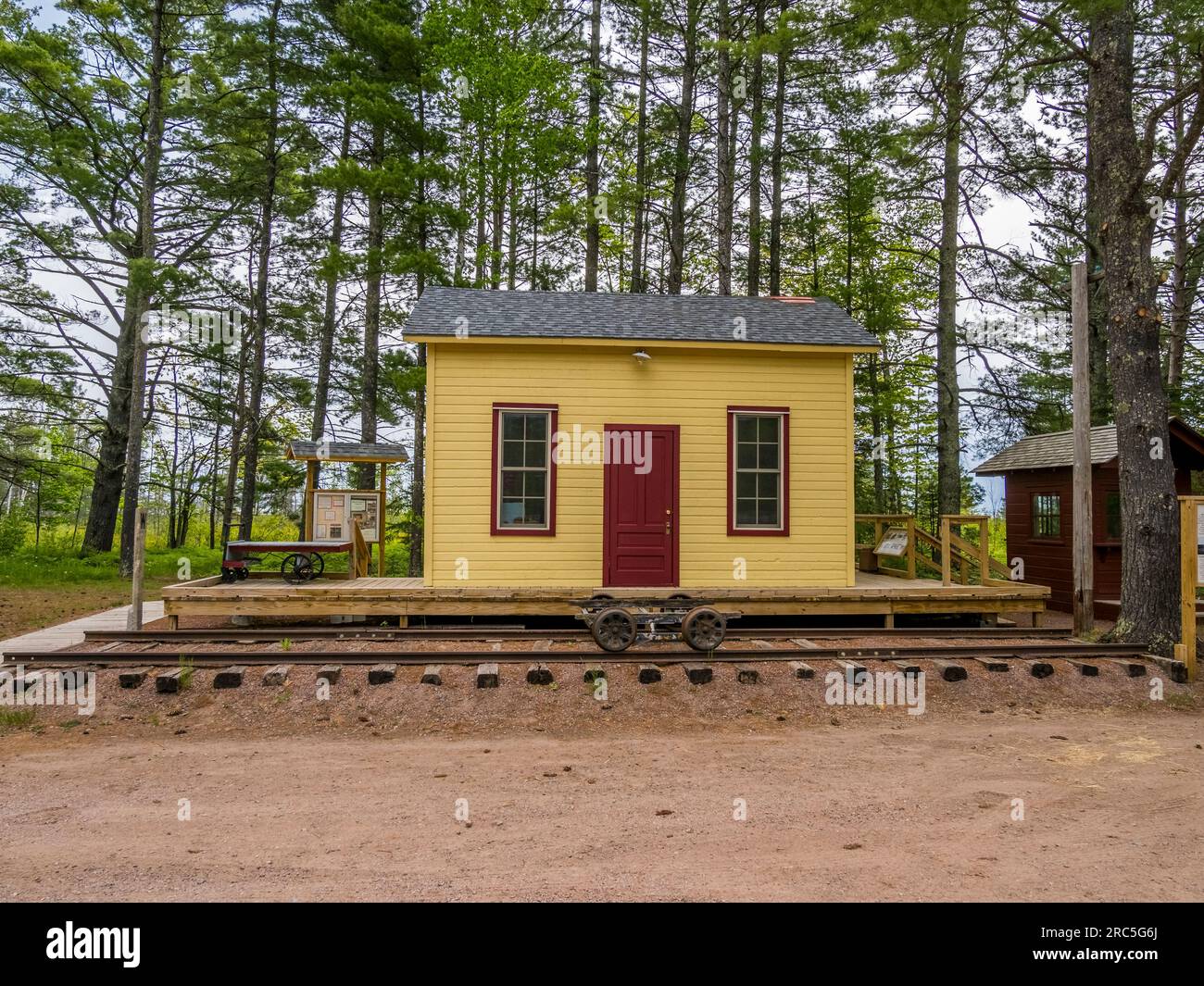 The historic Houghton Depot in Bayview Wisconsin USA Stock Photo - Alamy