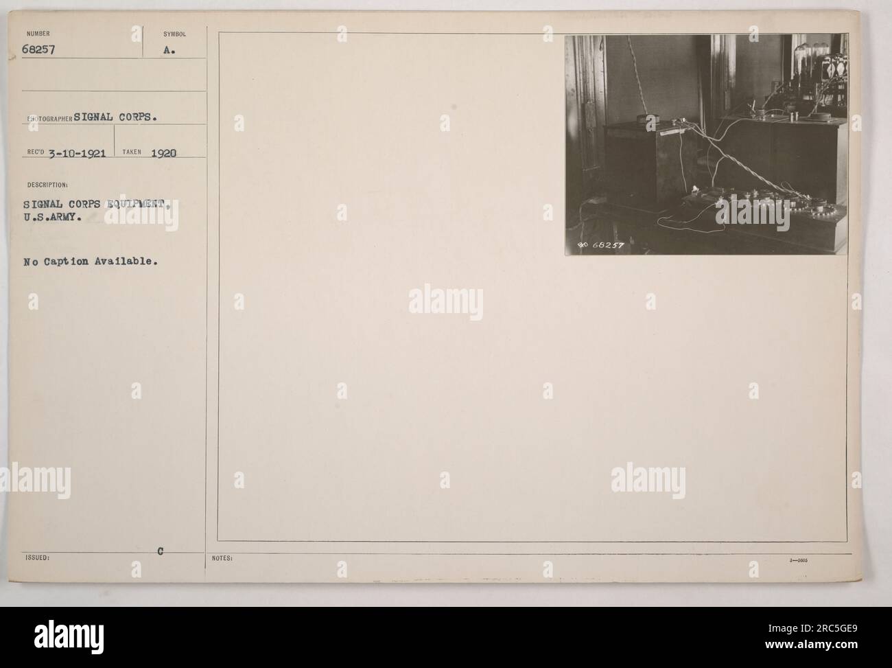 A photograph showing Signal Corps equipment used by the U.S. Army ...