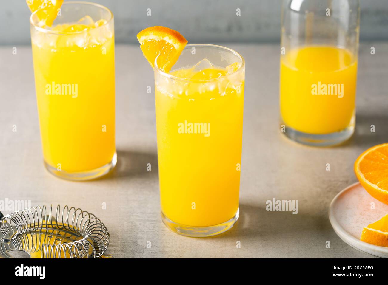 Homemade Screwdriver Cocktail refreshment vodka, fresh orange juice ...