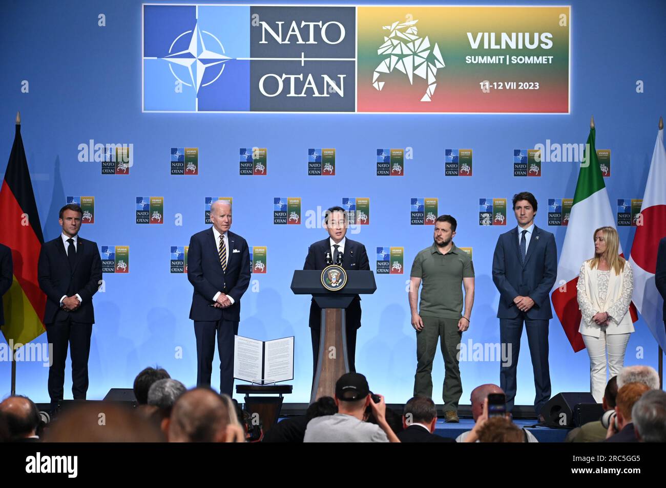 Vilnius, Lithuania. 12th July, 2023. Nato Public Forum 2023 at the ...