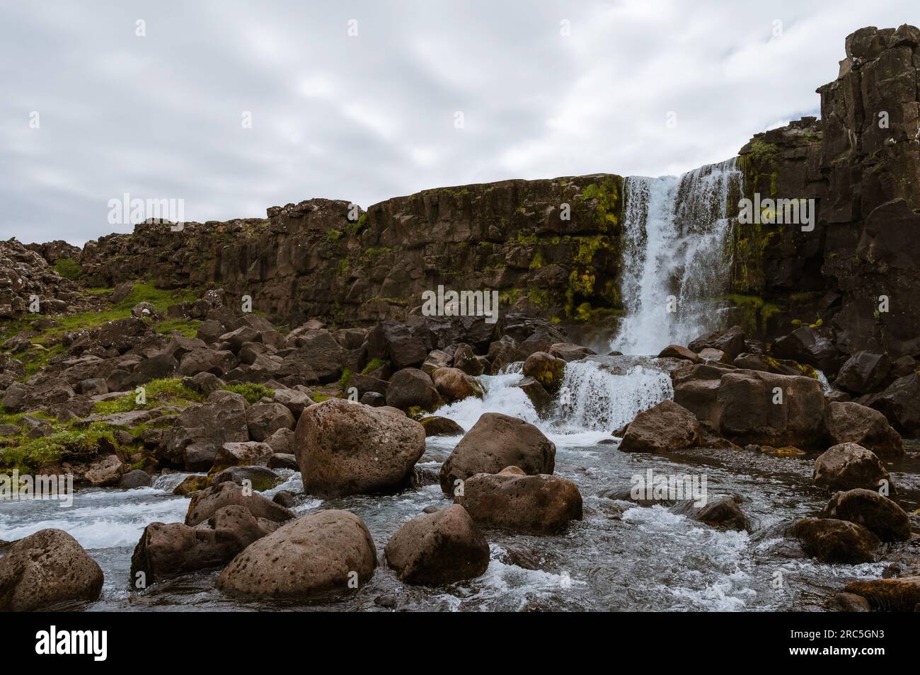 Beautiful nature in Iceland. Scenic Icelandic landscape at cloudy day ...