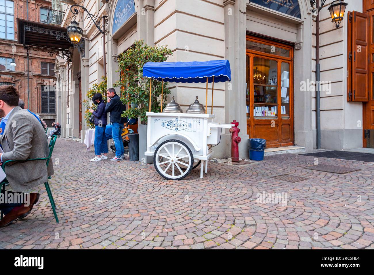 Turin, Italy - March 27, 2022: Pepino is an old and traditional gelato ...
