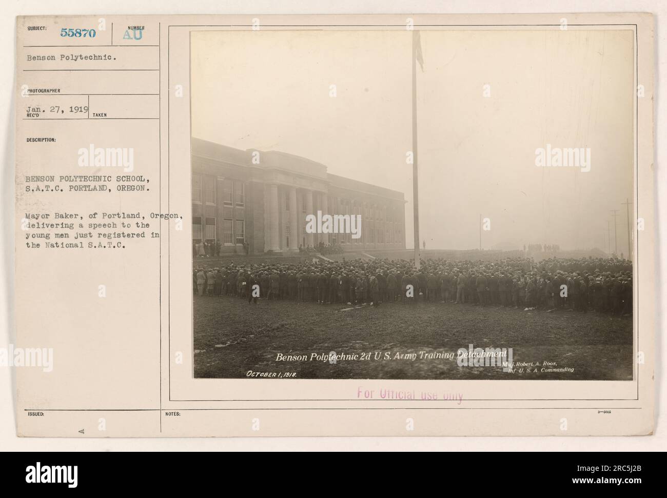 Mayor Baker of Portland, Oregon, giving a speech to newly registered ...