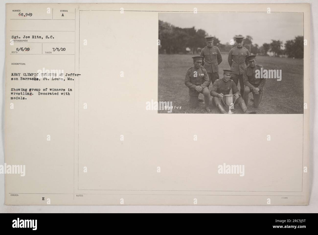 Group of winners in wrestling at the Army Olympic tryouts at Jefferson ...