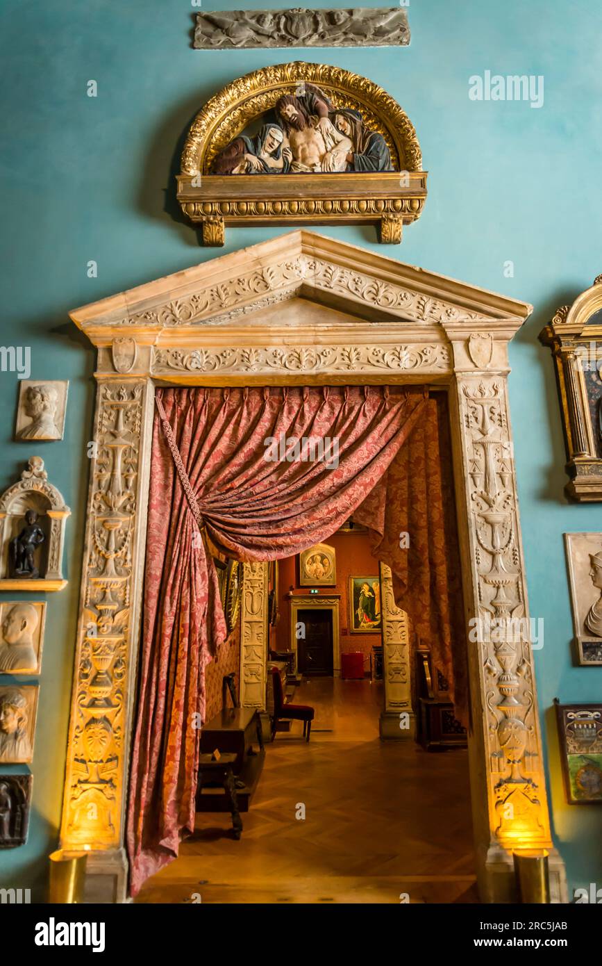 Door with a curtain leading to a gallery, Jacquemart-André Museum, a ...