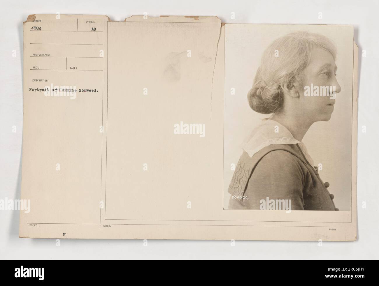 Portrait of Heimine Schweed, an American military officer, taken by ...