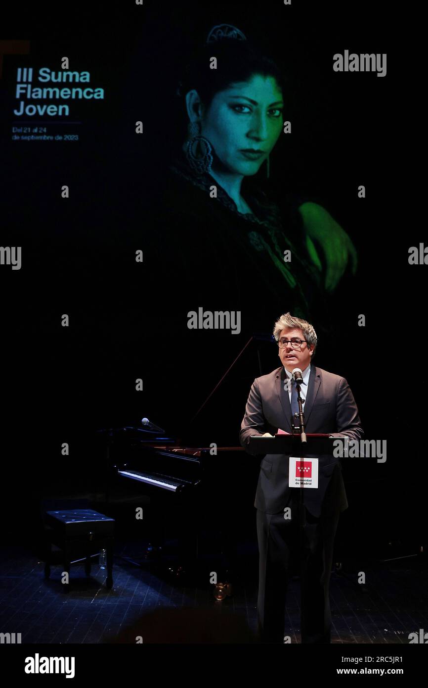 Madrid Spain; 07.12.2023.- Daniel Martinez of Community of Madrid ...