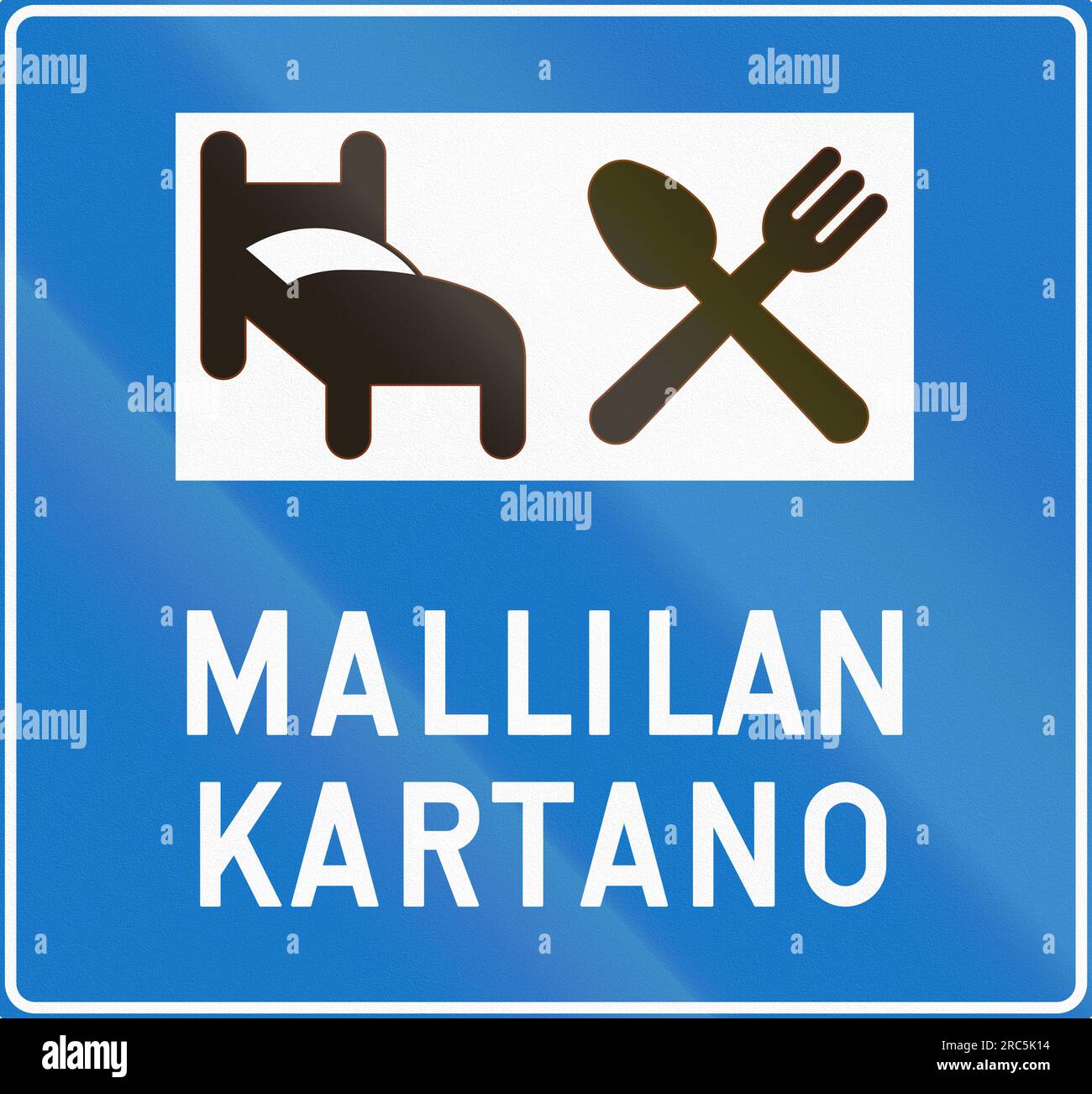 Finnish road sign no. 701 Information sign for services Stock Photo - Alamy