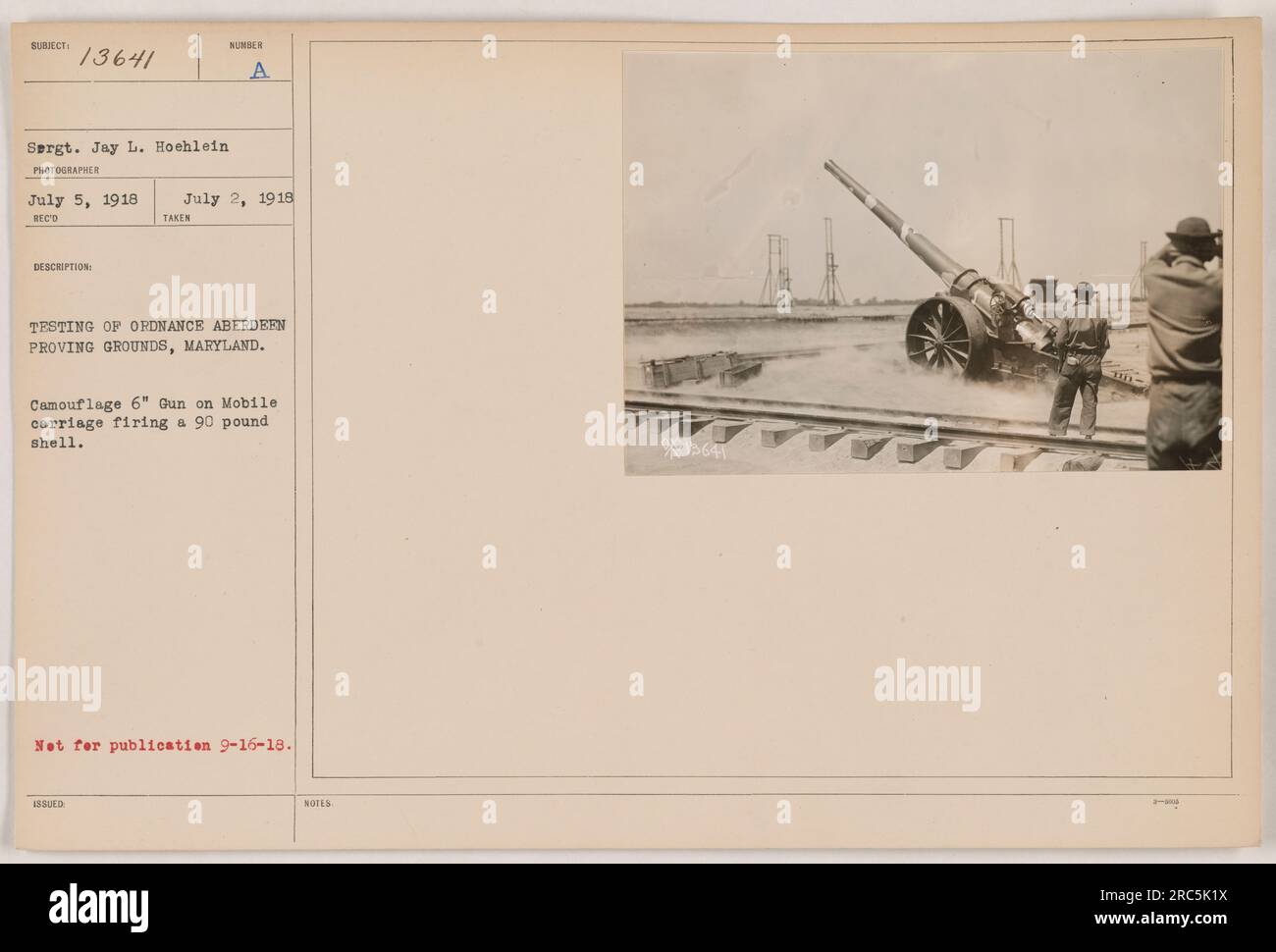 A photograph capturing the testing of ordnance at the Aberdeen Proving ...