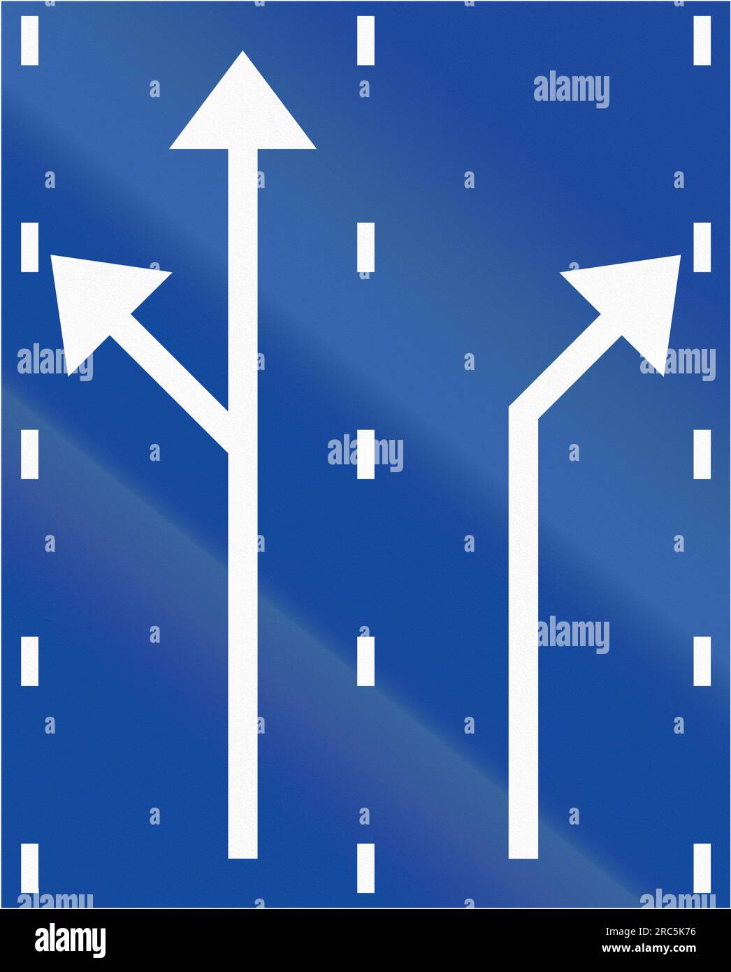 Greek road sign: Information on traffic lanes Stock Photo - Alamy