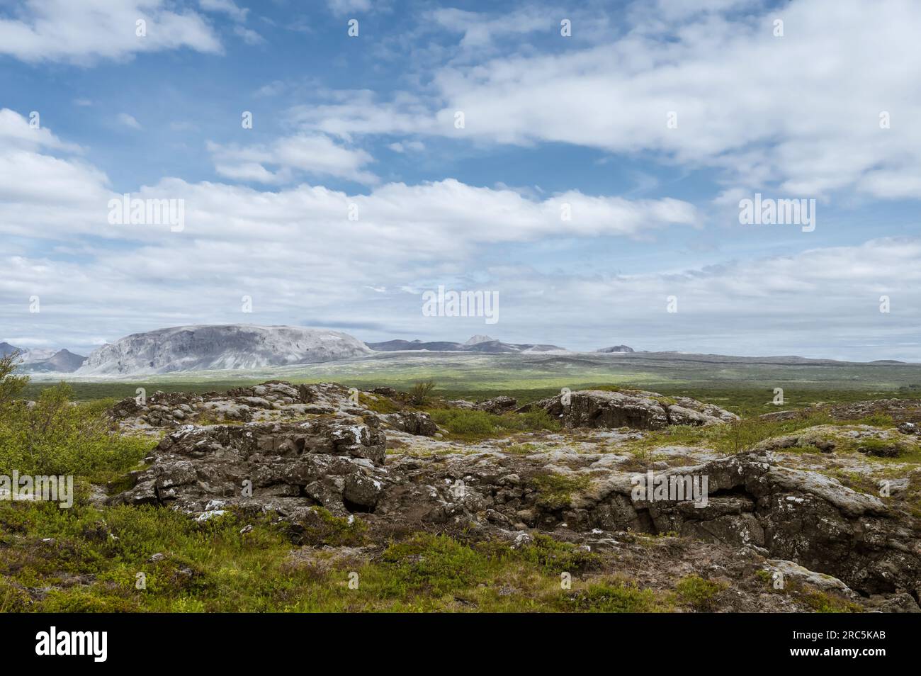 Beautiful nature in Iceland. Scenic Icelandic landscape at cloudy day ...