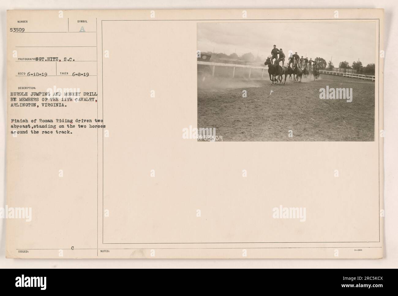 Members of the 11th Cavalry demonstrate hurdle jumping and monkey drill ...