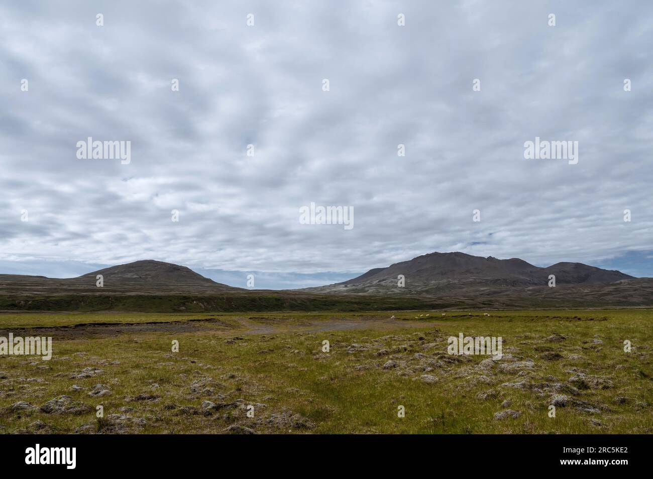 Beautiful nature in Iceland. Scenic Icelandic landscape at cloudy day ...