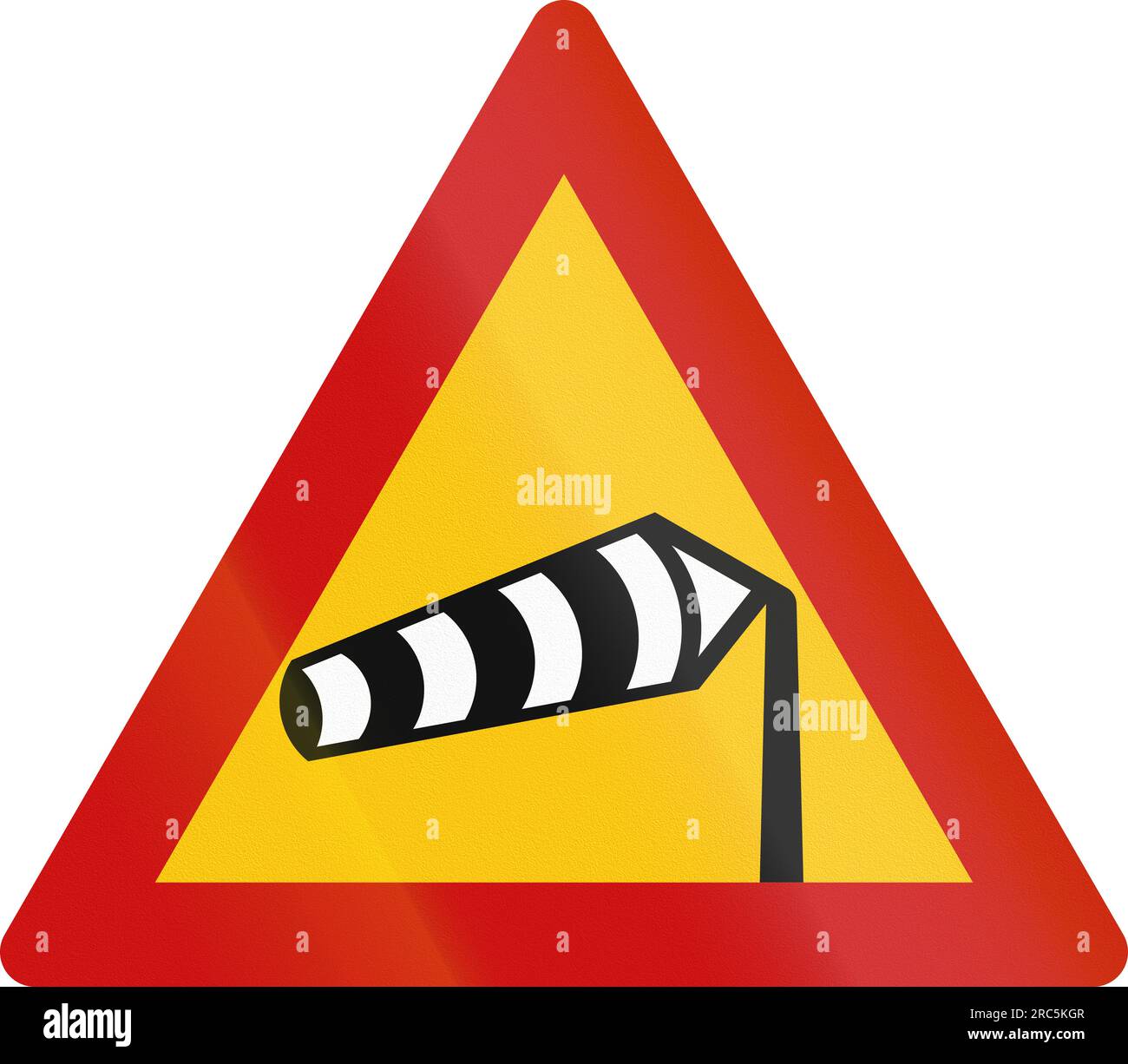 Road sign in Greece - Dangerous crosswinds Stock Photo - Alamy