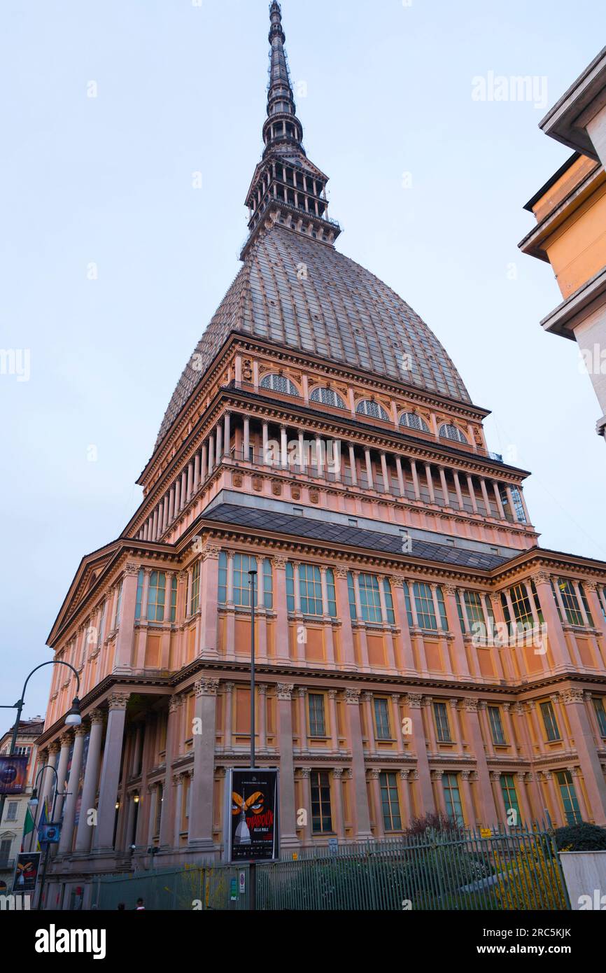 Turin, Italy - March 27, 2022: The Mole Antonelliana, a major landmark ...