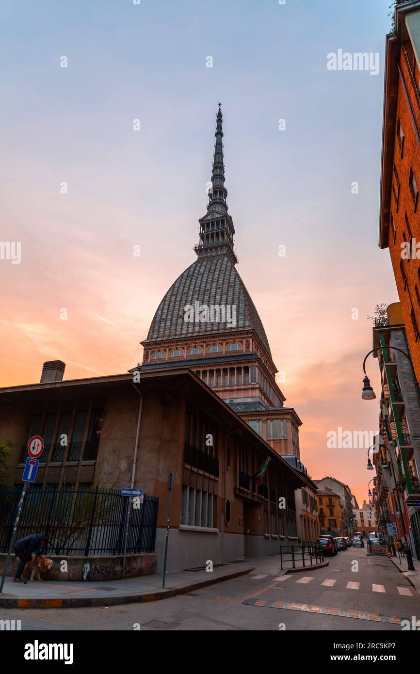 Turin, Italy - March 27, 2022: The Mole Antonelliana, a major landmark ...