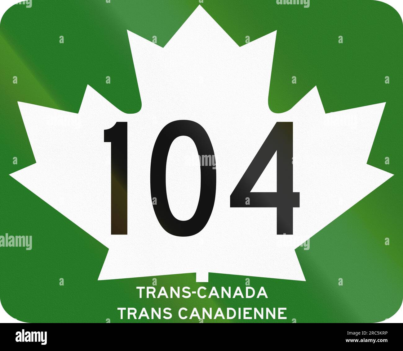 Highway shield of the Trans-Canada highway number 104 Stock Photo - Alamy