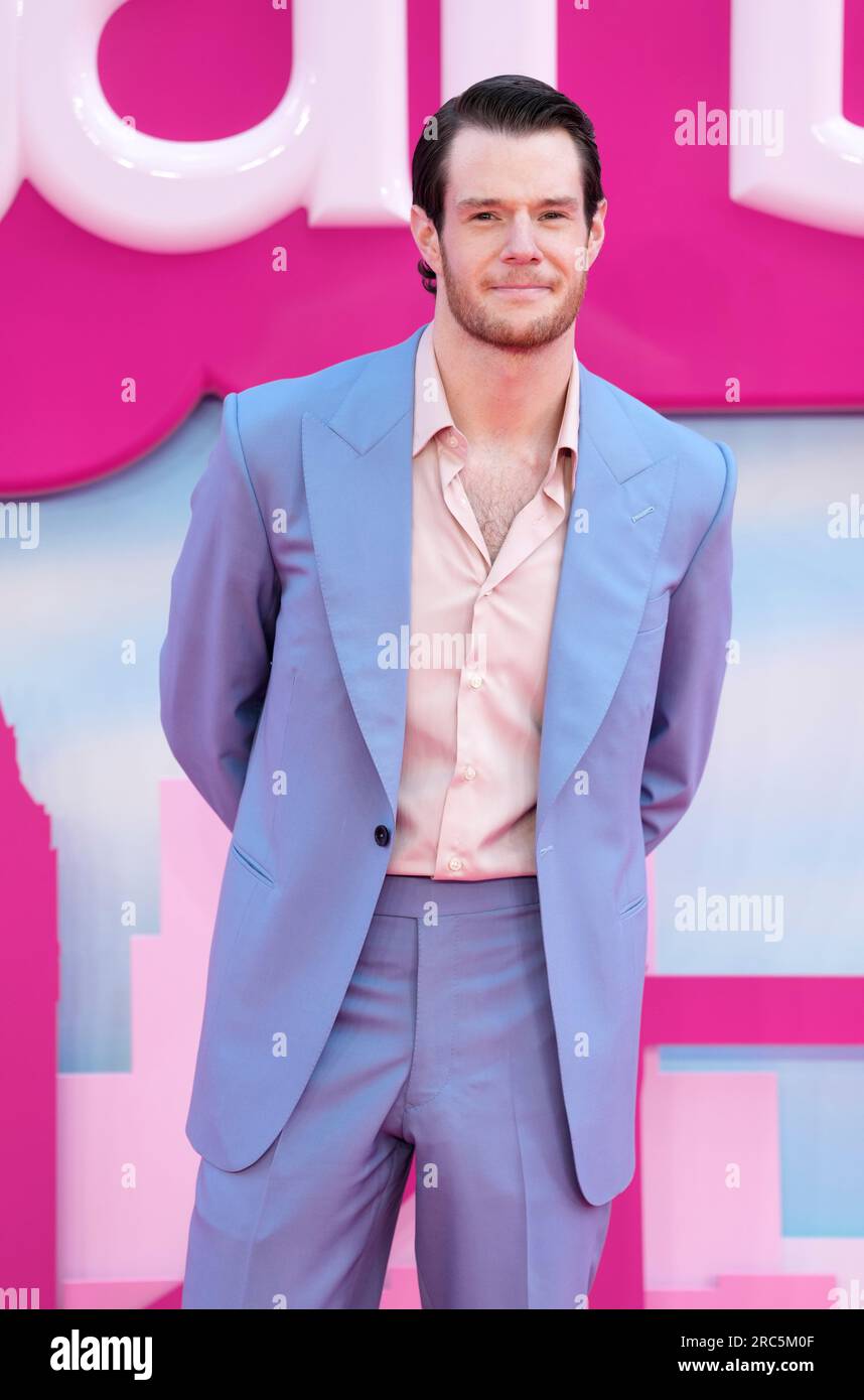 Connor Swindells Poses For Photographers Upon Arrival At The Premiere Of The Film Barbie On