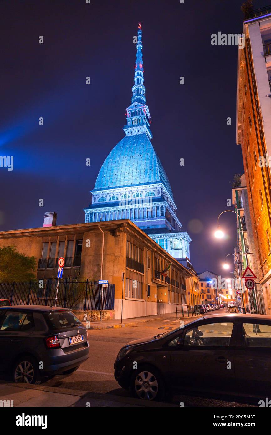 Turin, Italy - March 27, 2022: The Mole Antonelliana, a major landmark ...
