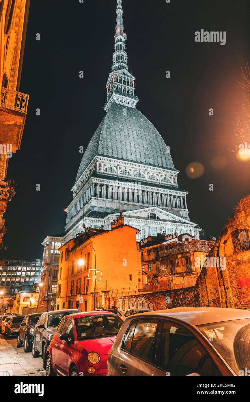 Turin, Italy - March 27, 2022: The Mole Antonelliana, a major landmark ...