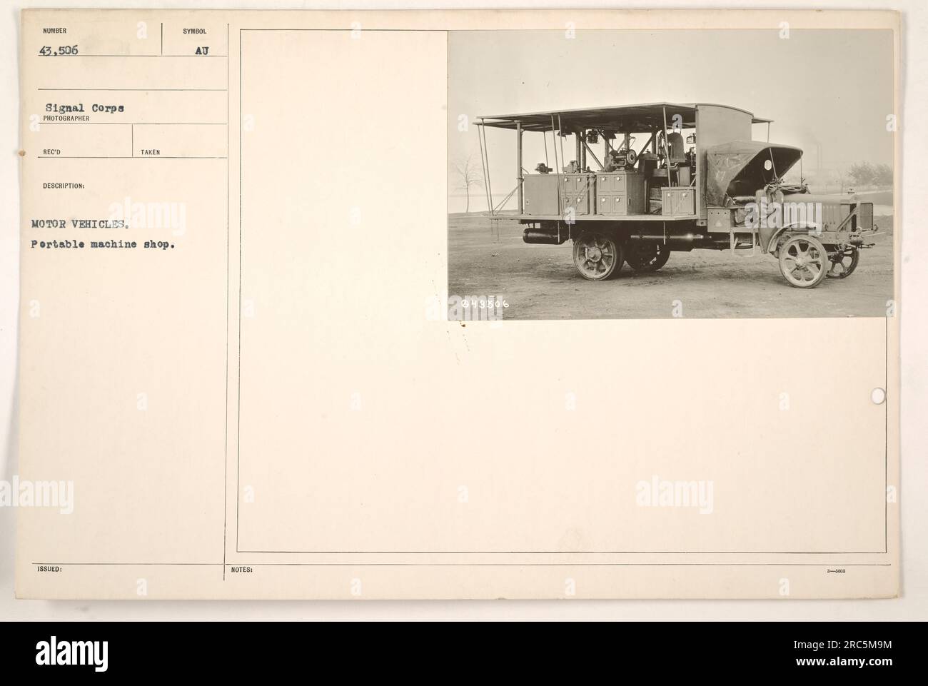 A portable machine shop being used for maintenance and repairs on motor ...