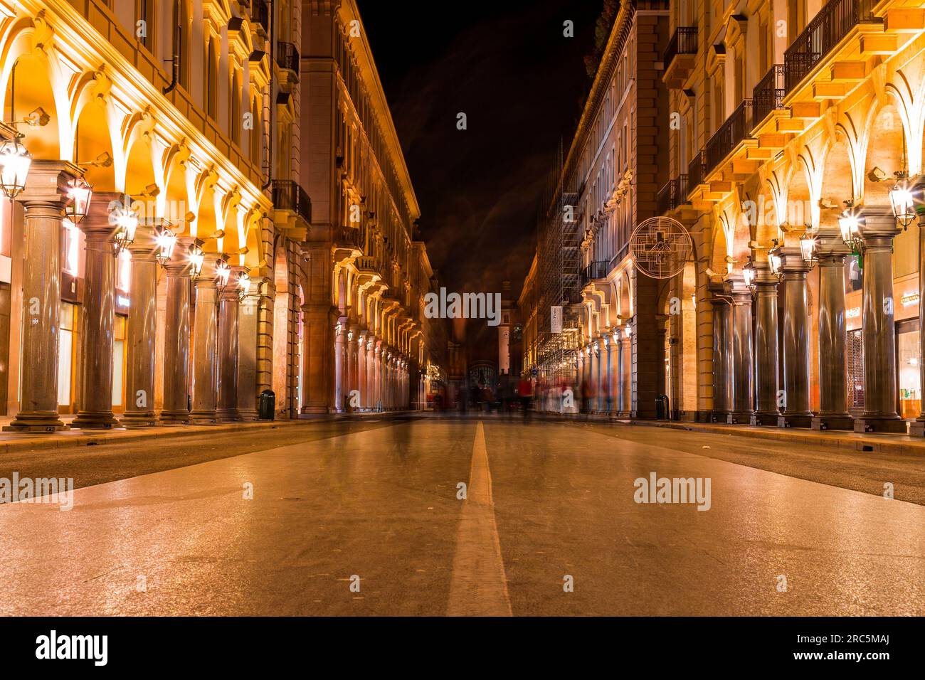 Turin, Italy - March 27, 2022: Via Roma is a vital artery and a luxury ...