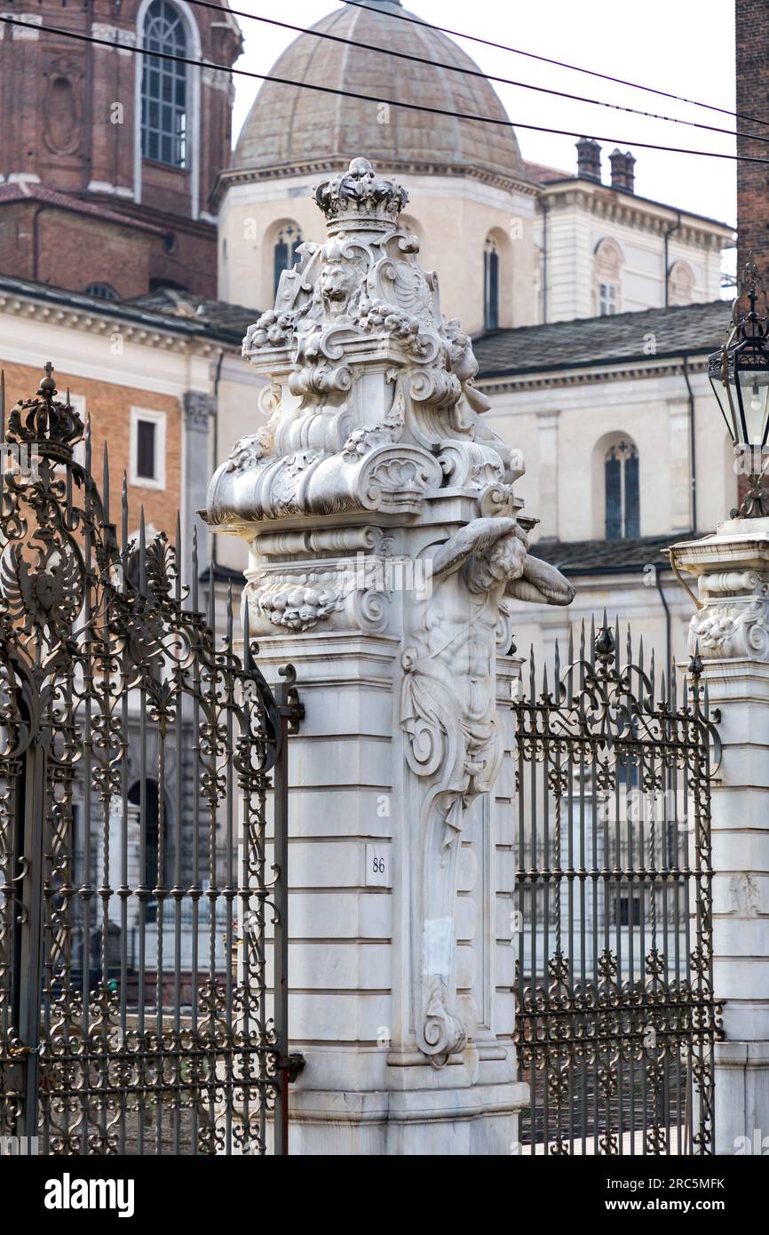 Turin, Italy - March 27, 2022: The museum complex of the Royal Museums ...