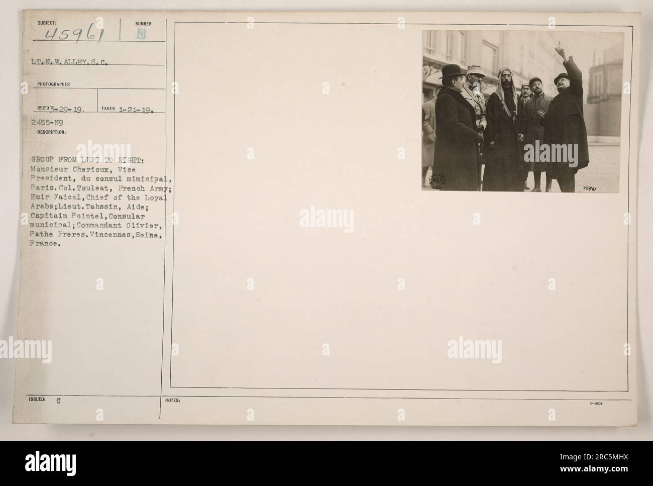 Image depicting a group of individuals from left to right: Monsieur ...