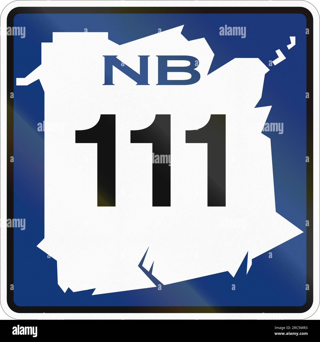 New Brunswick highway route marker for highway number 111. The sign ...