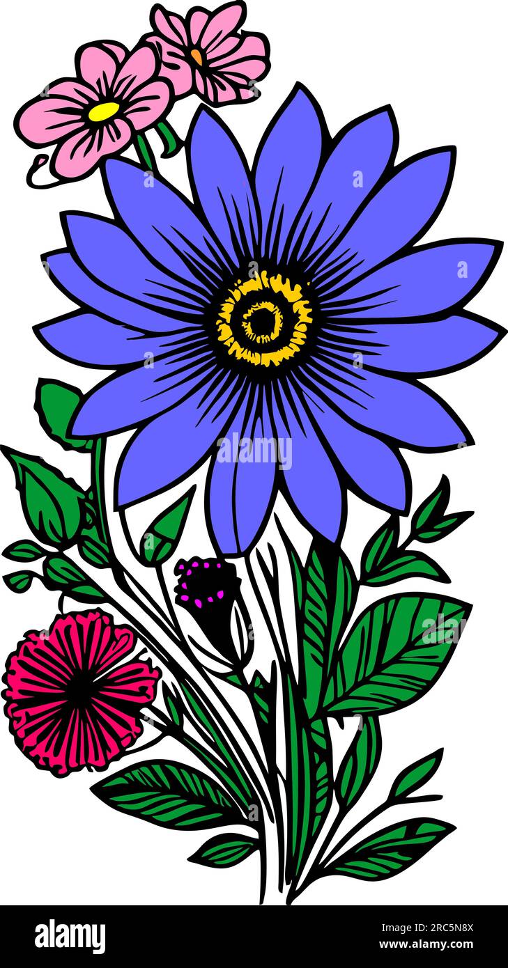 Flowers Clip Art Outline