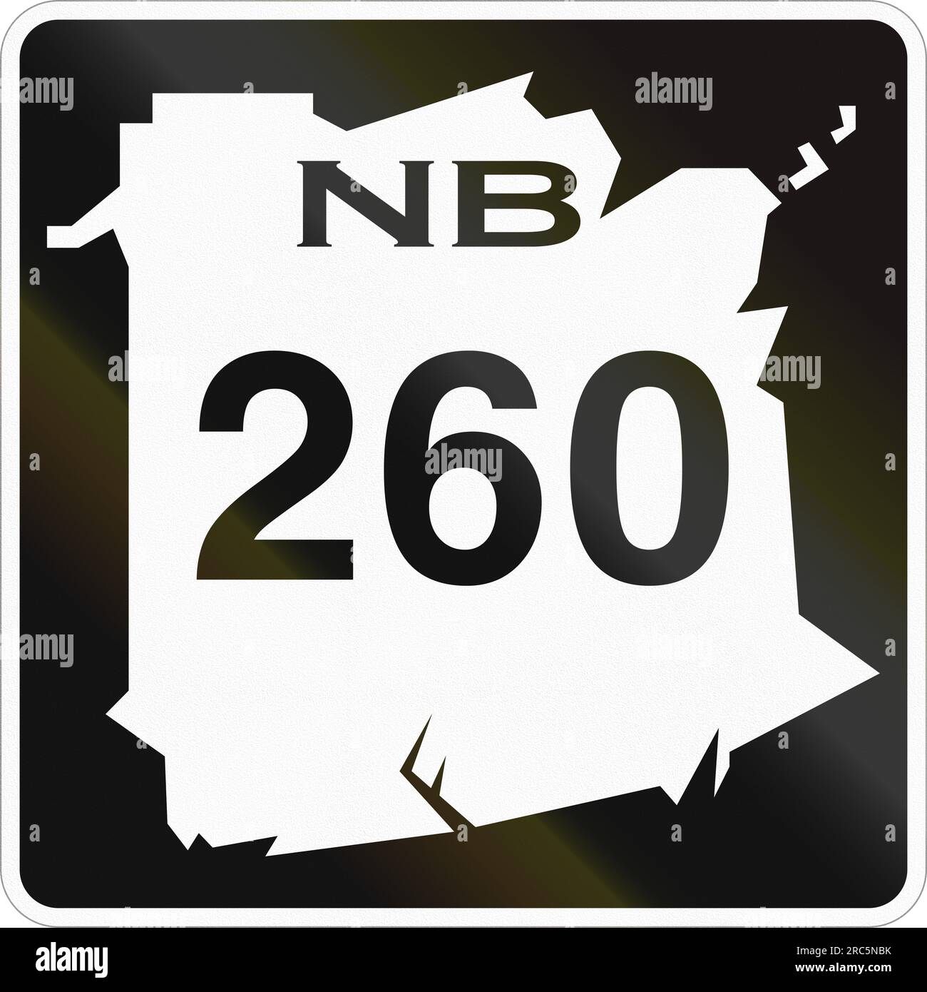 xgNew Brunswick highway route marker for highway number 260. The sign ...