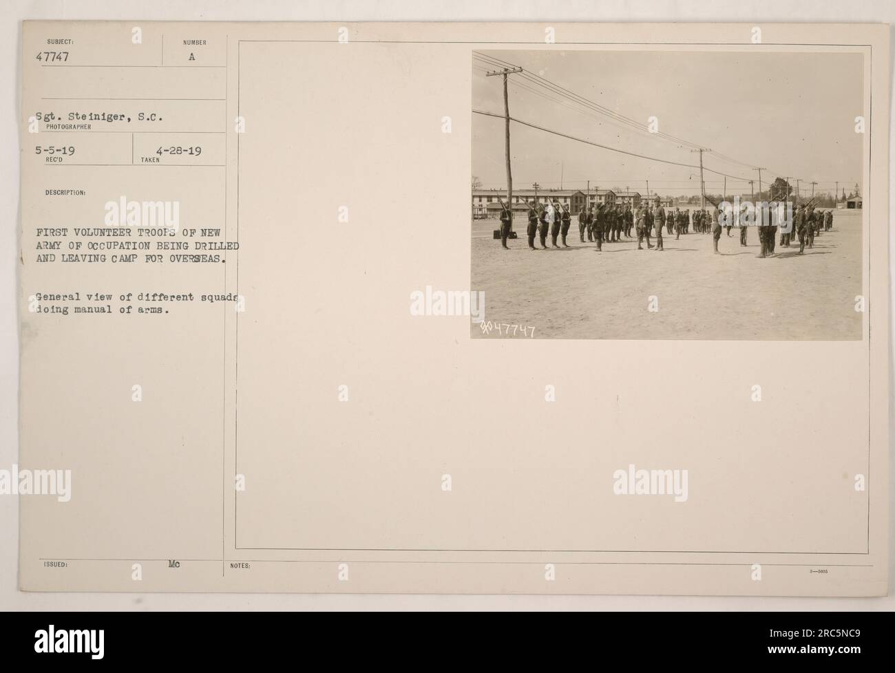 "Image shows the first volunteer troops of the new army of occupation ...